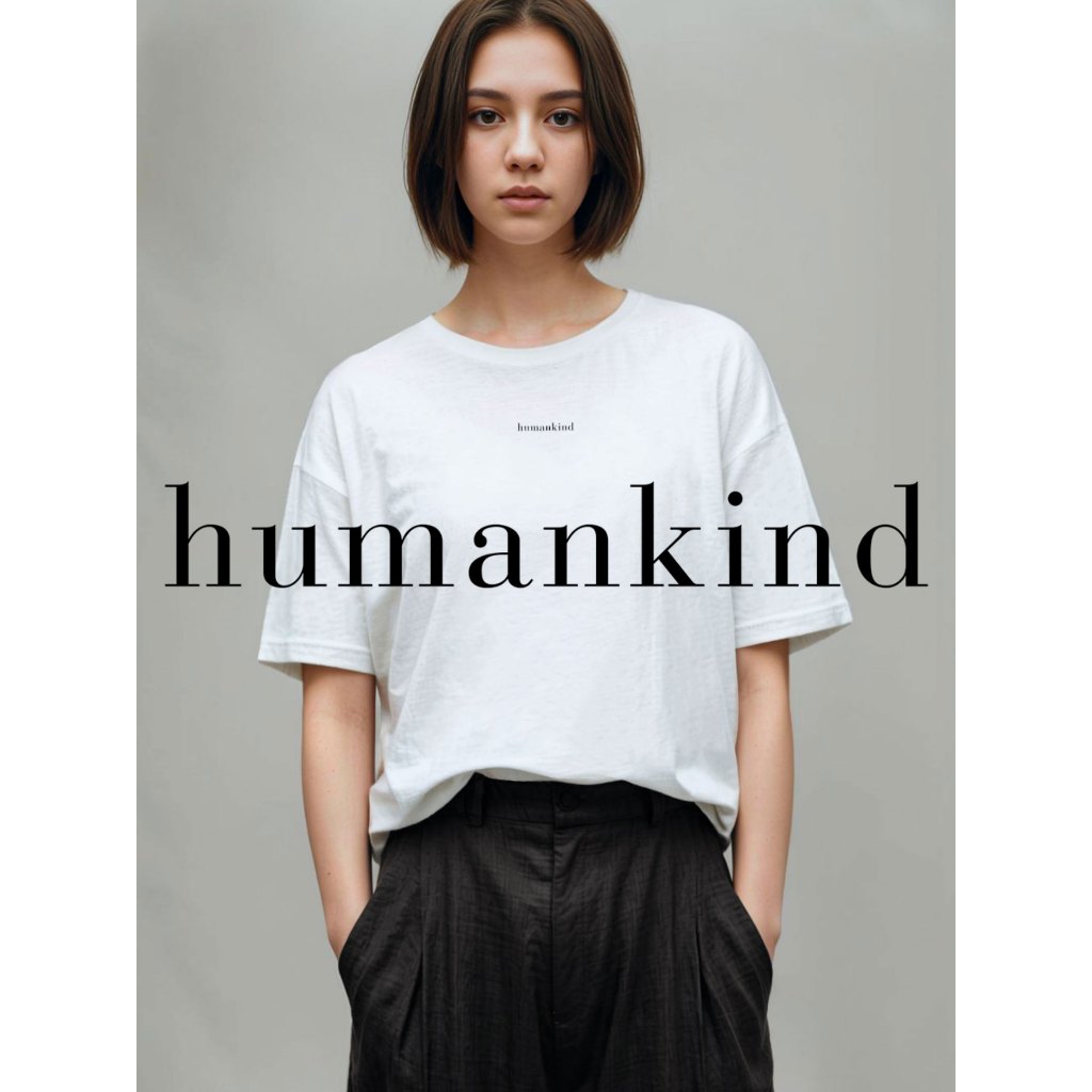 humankind Oversized T-SHIRT เสื้อยืดทรงโอเวอร์ไซส์ Brand Cloud and ...