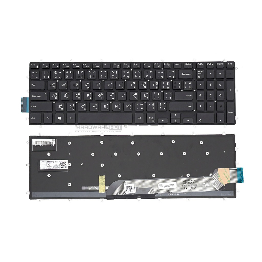 คีย์บอร์ดโน๊ตบุ๊ค KEYBOARD DELL INSPIRON 15-5567 7566 7567 7570 7577 ...