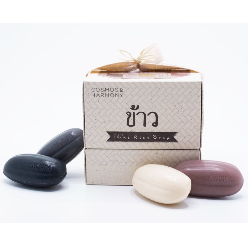 Cosmos & Harmony (150G X 4) คอสมอส แอนด์ ฮาร์โมนี่ ข้าวไทยไรซ์ โซพ Khao Thai Rice Soap Set (150G ...
