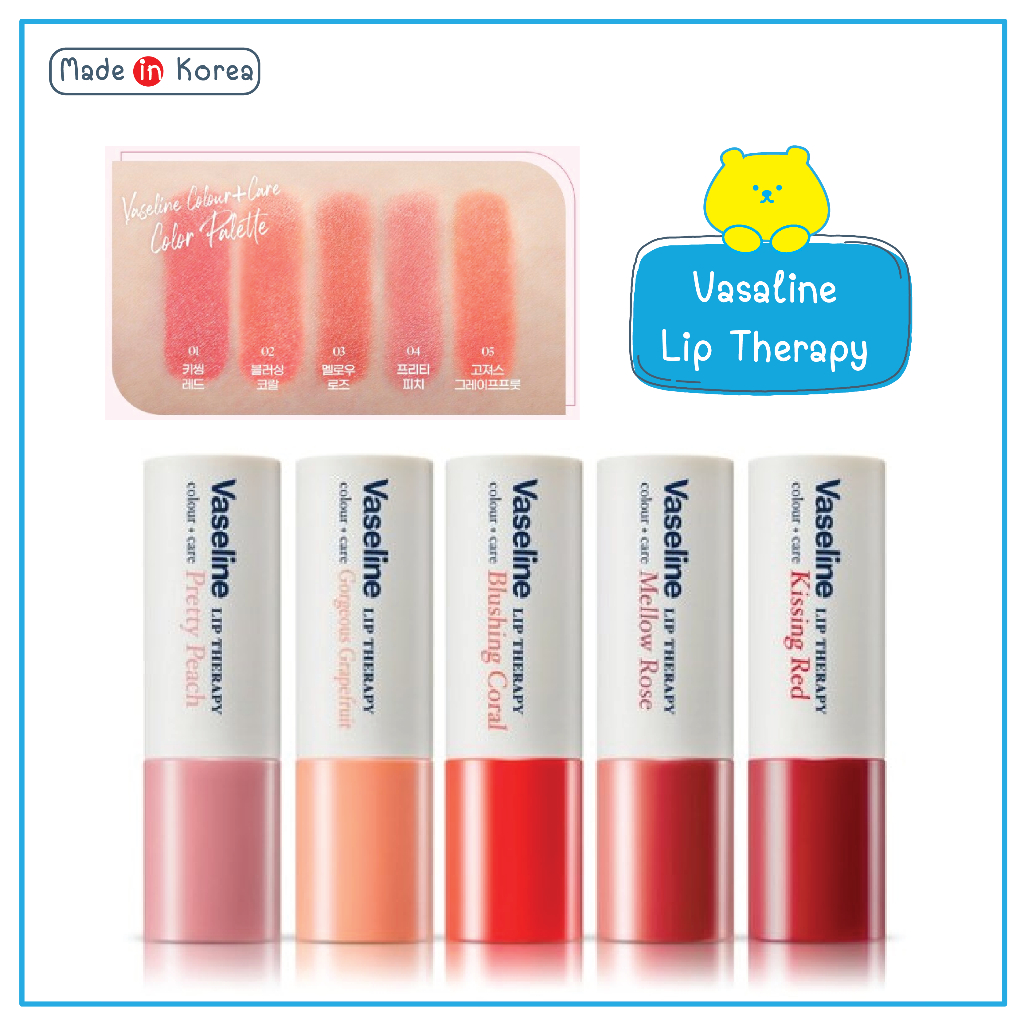 Vaseline Lip Therapy Colour & Care ลิปบาล์มฟื้นริมฝีปากแห้งแตก ให้ ...