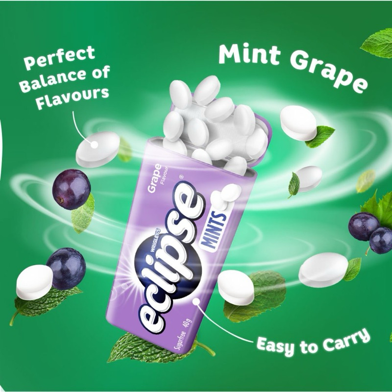 Eclipse Mints Sugarfree Candy (34g - 35g) ลูกอมไม่มีน้ำตาล (พร้อมส่ง) | Shopee Thailand