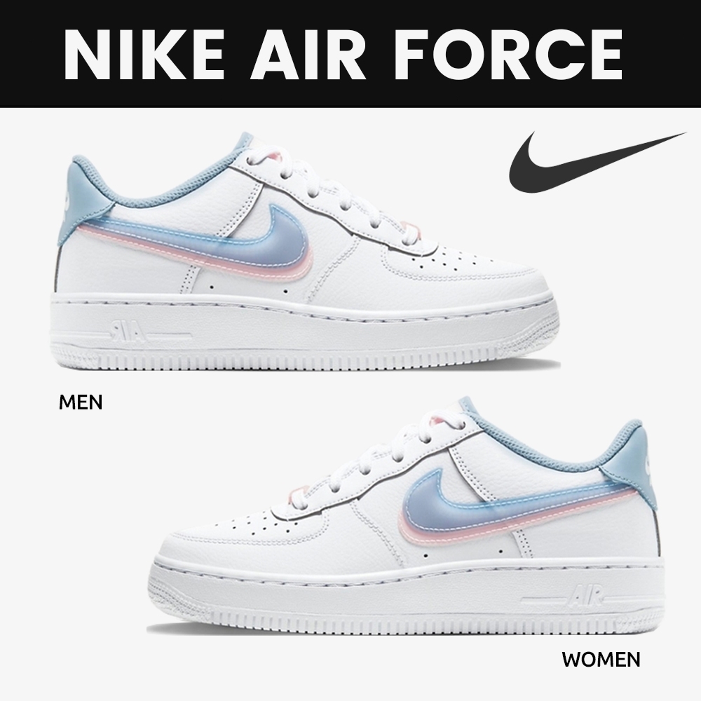 ของแท้ 100% Nike Air Force 1 Low Double Swoosh CW1574-100 Sneakers ...