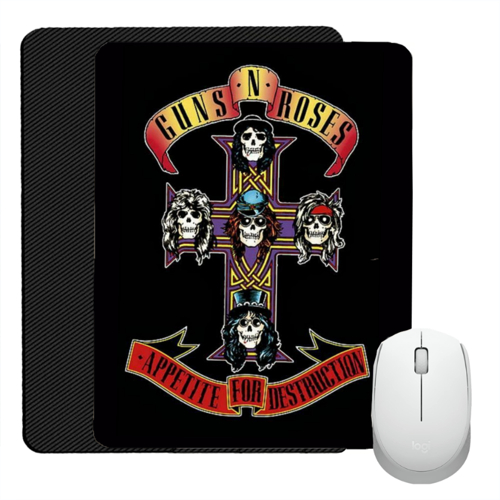 แผ่นรองเมาส์ Mouse Pad พิมพ์ลาย วงดนตรี ร็อค Guns N’ Roses กันส์แอนด์ ...