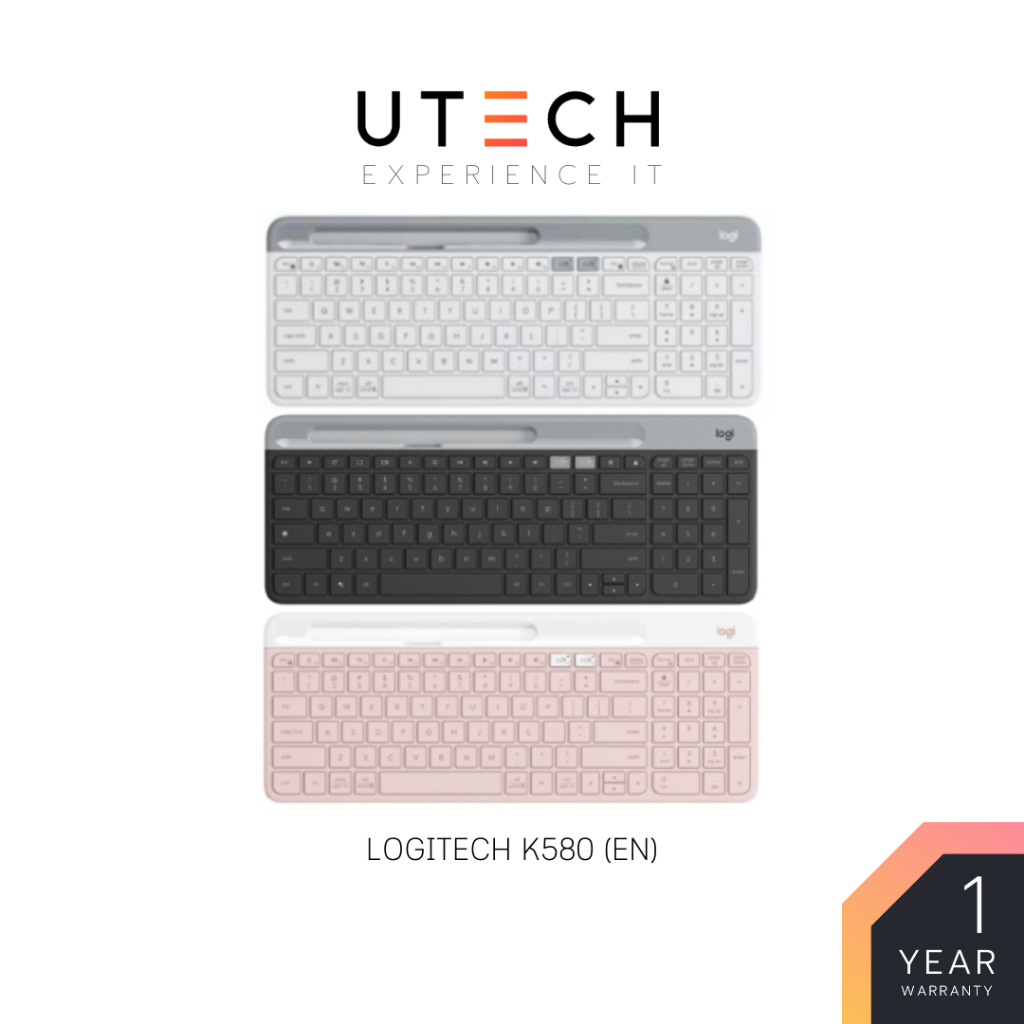 คีย์บอร์ด Logitech K580 Slim Multi-Device Keyboard (US) คีย์บอร์ดไร้สาย ...