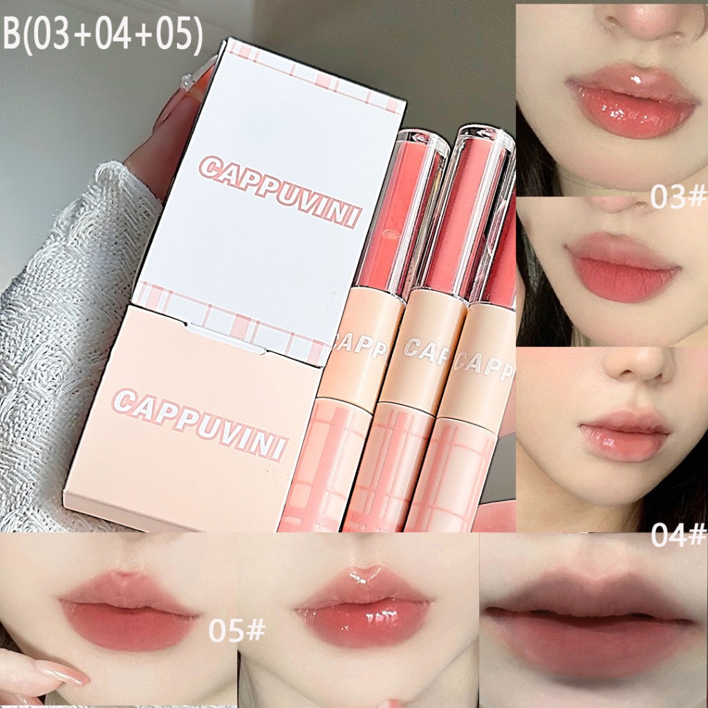 Cappuvini ลิปสติก ลิปกลอส เนื้อแมตต์ สองหัว โรแมนติก ของใหม่ | Shopee Thailand