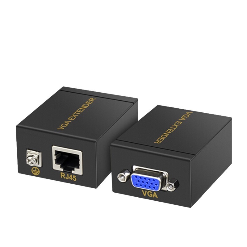 VGA extender 60m to RJ45 ต่อผ่านสาย lan | Shopee Thailand