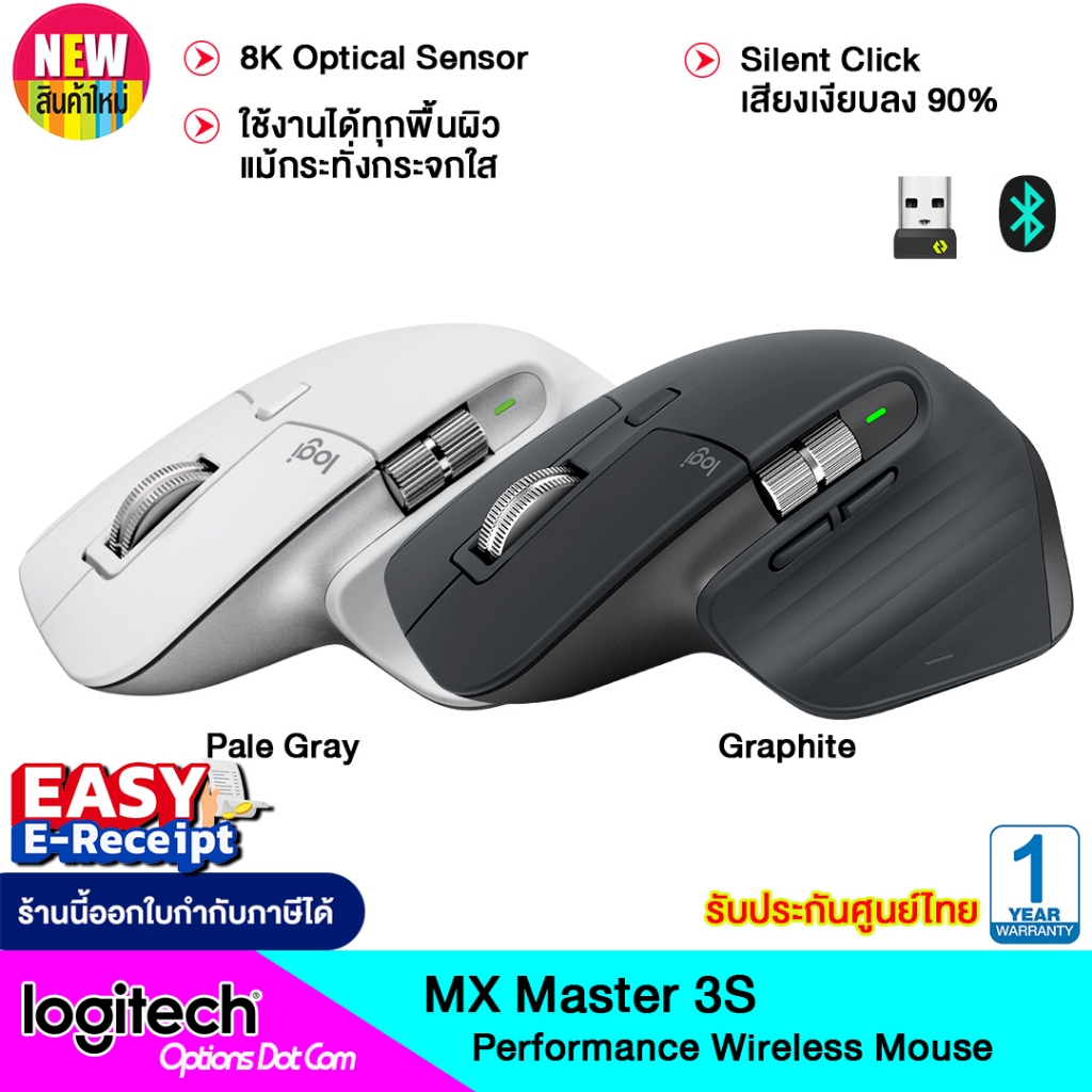 Logitech MX Master 3S Performance Wireless Mouse ของแท้ รับประกันศูนย์ ...