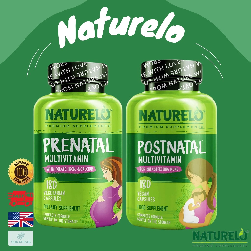 พร้อมส่ง NATURELO Prenatal & Postnatal Multivitamin Iron Folateสำหรับ ...