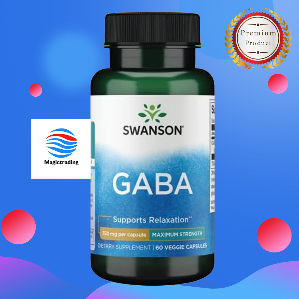 Swanson Ultra- GABA - Maximum Strength 750 mg / 60 Veg Caps | Shopee Thailand