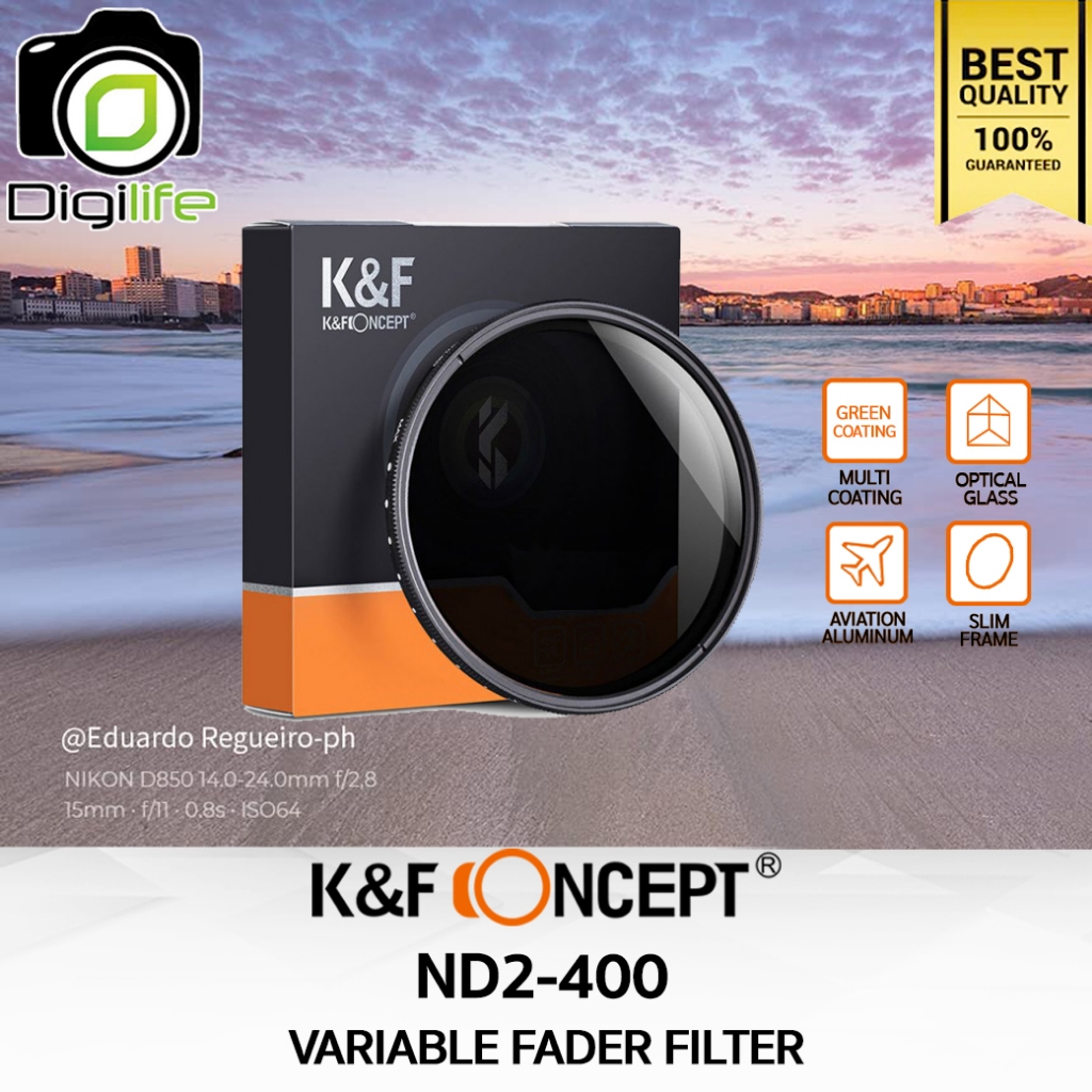 K&F Concept Filter Variable Fader ND2-ND400 ปรับความเข้มได้ 9 ระดับ คุณภาพสุง / Digilife ...