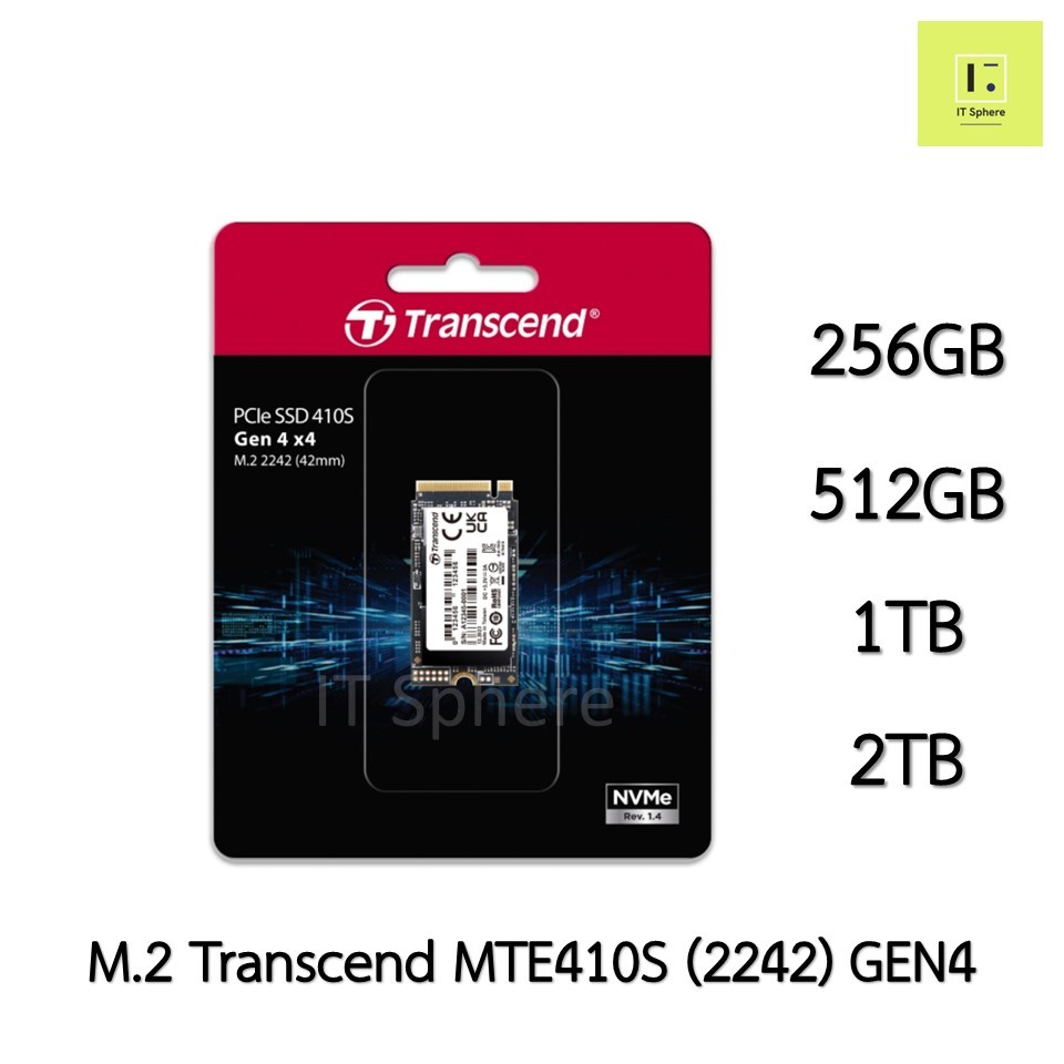 [2242] GEN4 SSD M.2 Transcend MTE410S 1TB 2TB 256GB 512GB รุ่น 410S NVMe m2 TS1TMTE410S 2242 ...