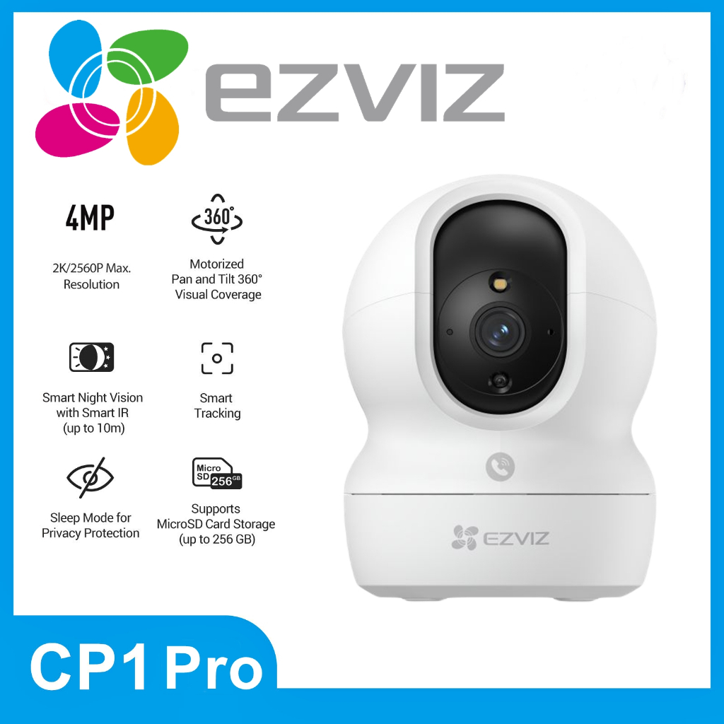 ⚡️กล้องวงจรปิดไร้สาย⚡️EZVIZ รุ่น CP1 Pro 2K+ 4MP Type-C Camera WiFi Pan ...