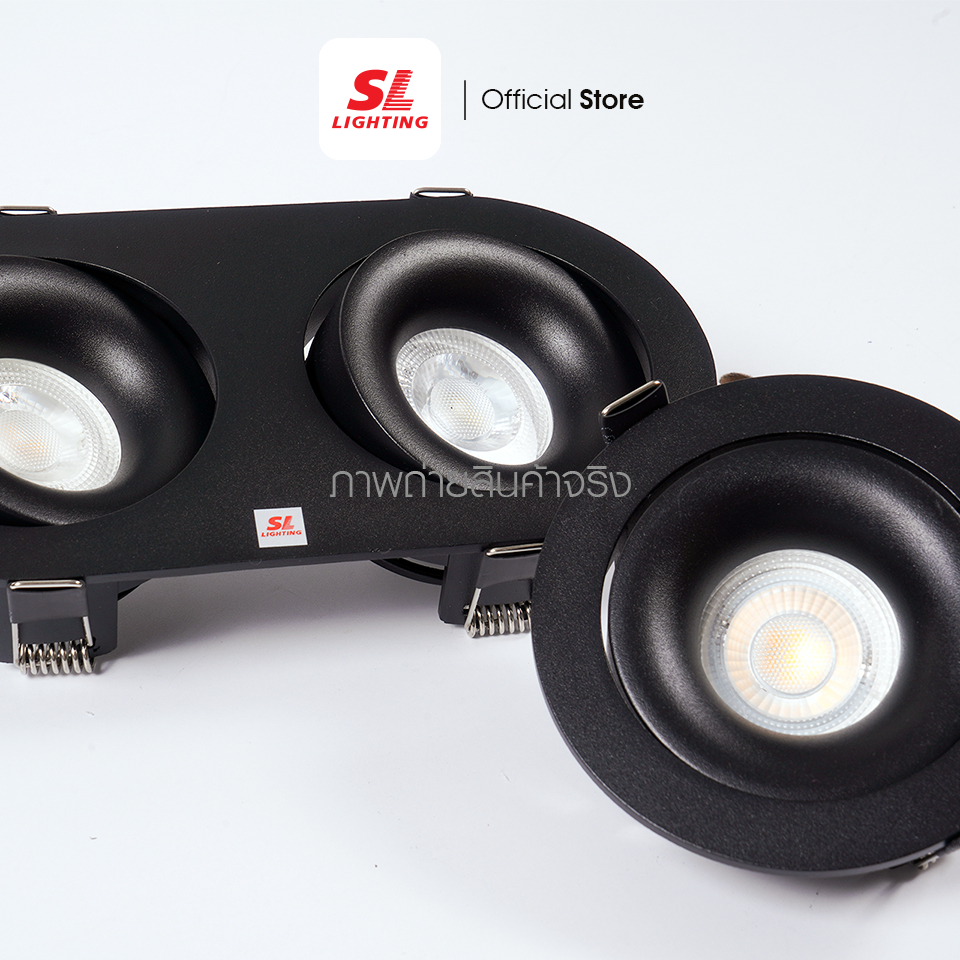 SL LIGHTING | Recessed Downlight MR16 GU5.3 ดาวน์ไลท์ฝังฝ้า เปลี่ยนหลอดด้านหน้า รุ่น SL-6-588 มี ...