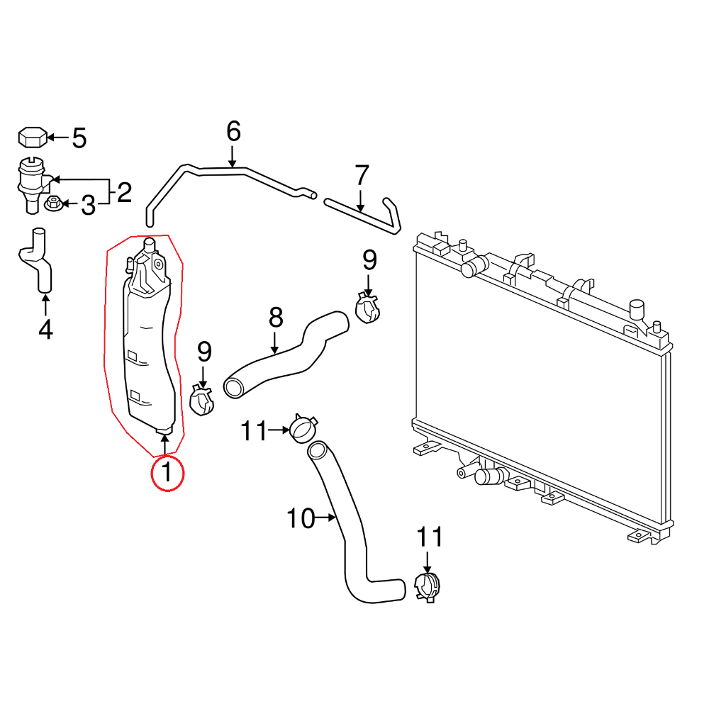 HRV Honda ถังพักน้ำสำรอง กระป๋องพักน้ำสำรอง ถังพักน้ำหม้อน้ำ HR-V ...
