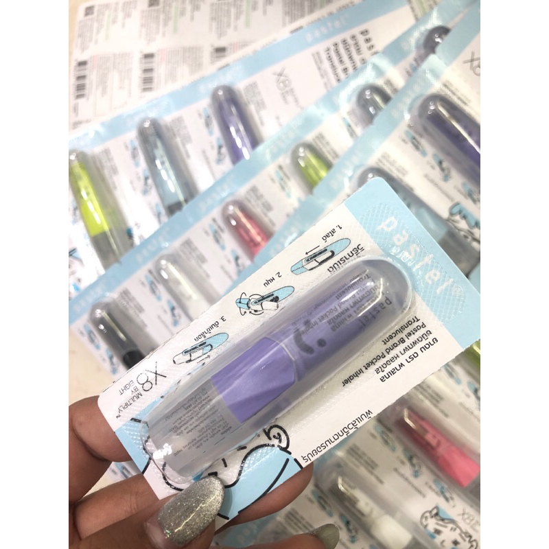 Pastel Brand Pocket Inhaler Translucent ยาดม ตรา พาสเทล ชนิดพกพา หลอดใส ...
