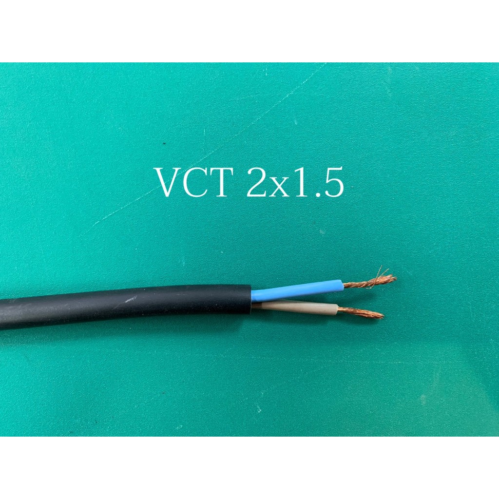 สายไฟอ่อน สายไฟปลั๊กพ่วง VCT2x0.5 2x1 2x1.5 2x2.5 sq.mm. IEC53 ราคาต่อ 1 เมตร | Shopee Thailand