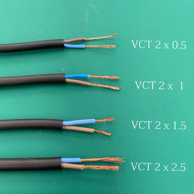 สายไฟอ่อน สายไฟปลั๊กพ่วง VCT2x0.5 2x1 2x1.5 2x2.5 sq.mm. IEC53 ราคาต่อ 1 เมตร | Shopee Thailand