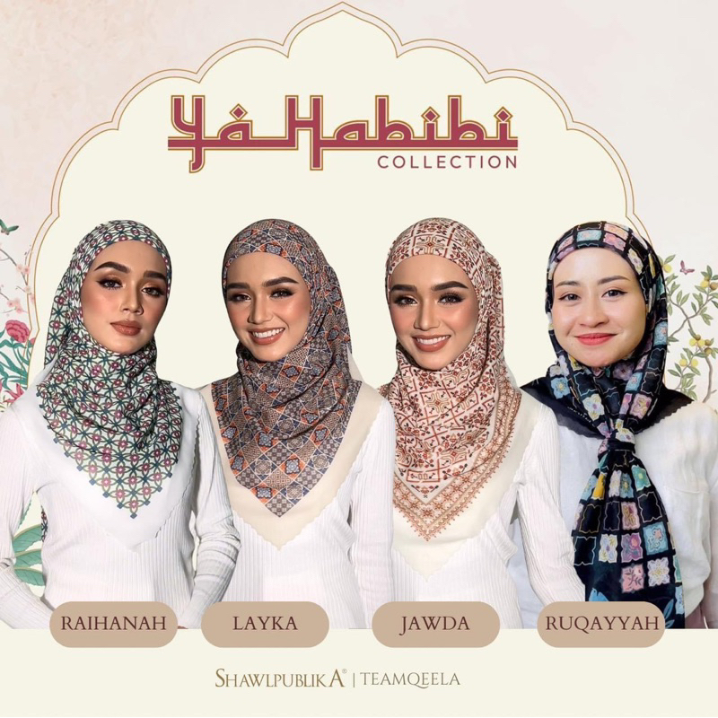 ผ้าคลุมแบรนด์ Shawlpublika Ya Habibi | Shopee Thailand