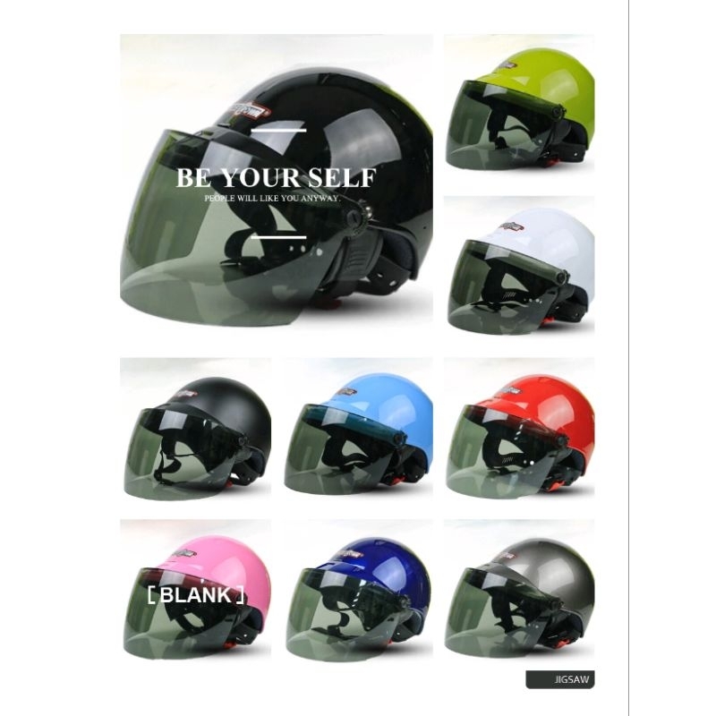 หมวกกันน็อค SPACE CROWN รุ่น CT-700 ครึ่งใบ ( พร้อมหน้ากาก ) | Shopee ...