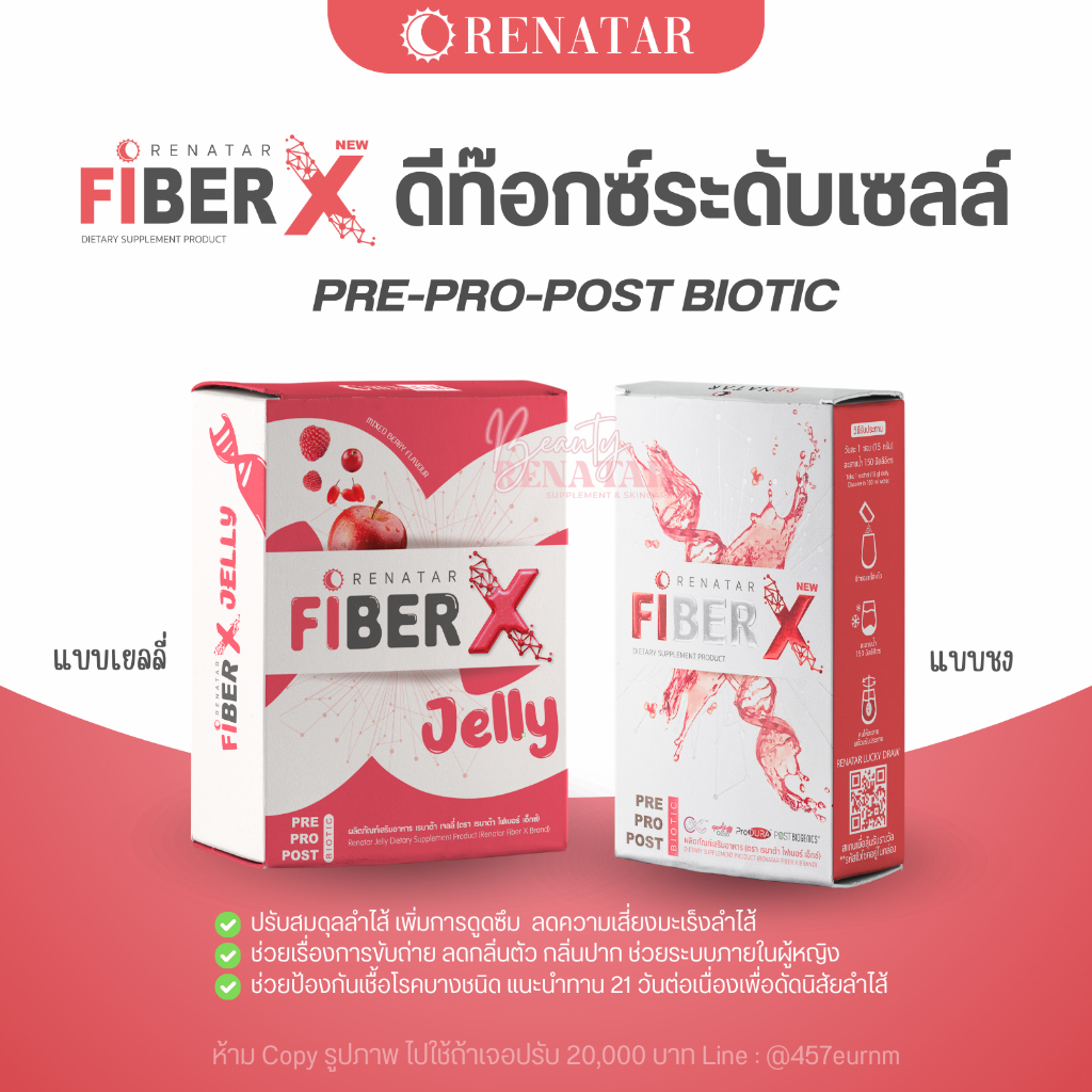 [พร้อมส่ง🔥]FiberX เรนาต้าไฟเบอร์เอ็กซ์ ดีท๊อกซ์ระดับเซลล์ Pre-Pro-Post Biotic ไฟเบอร์ Fiber ...
