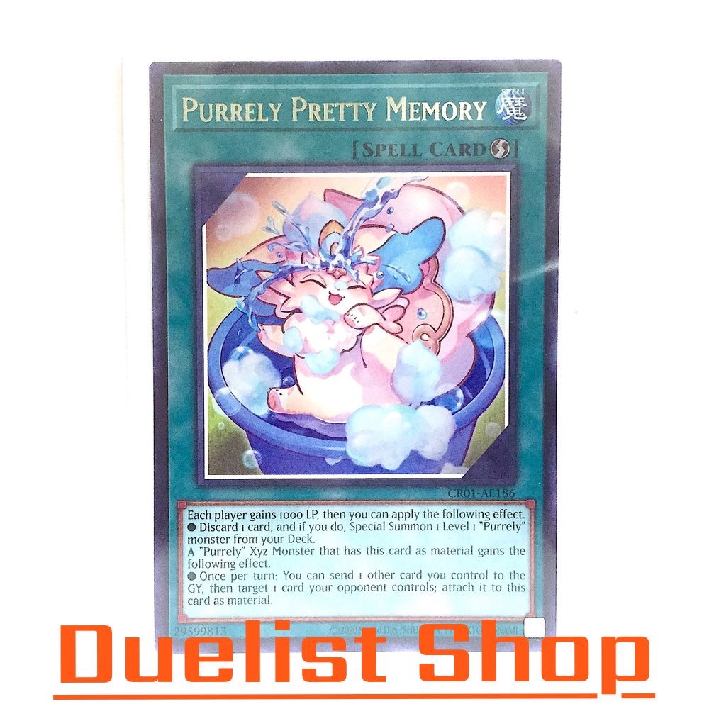 Purrely Pretty Memory (R) Spell [Quick-Play] ชุด CR01-AE186 การ์ดเกม ...
