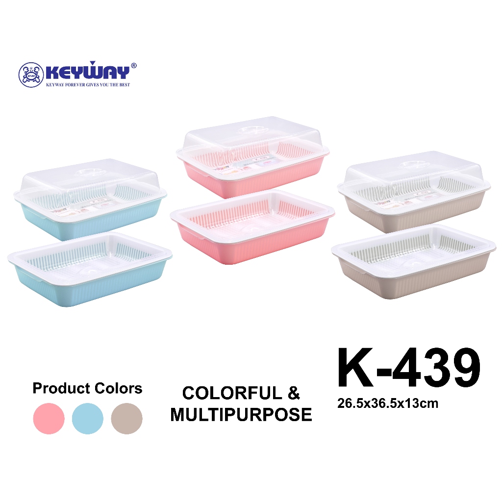 Keyway K-439 ที่คว่ำแก้วพร้อมฝา , วางช้อน , ใส่ผักผลไม้ได้ หรือ สามารถเป็นตระกร้าล้างผักพร้อมถาด ...