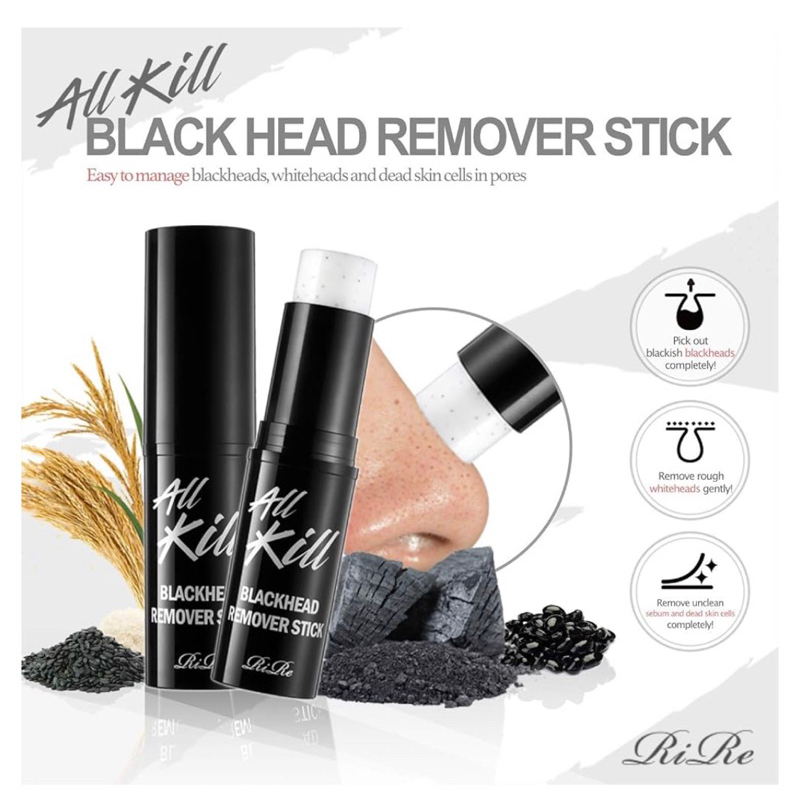 *พร้อมส่งจากไทย แท่งกำจัดสิวเสี้ยน RiRe All Kill Blackhead Remover | Shopee Thailand