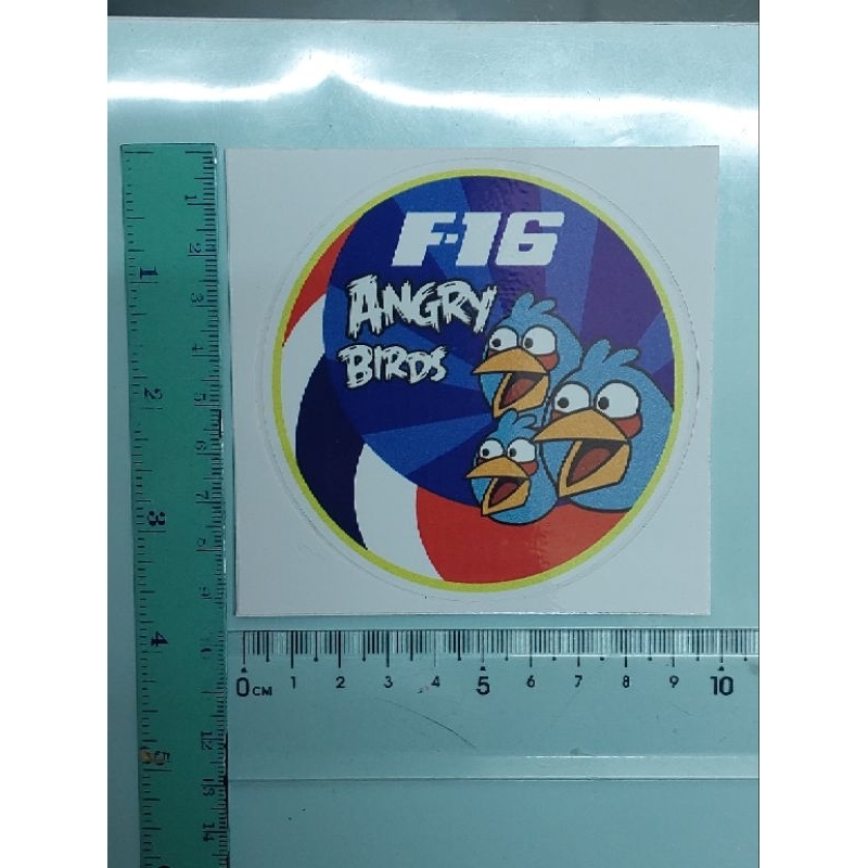 สติกเกอร์แองกี้เบริด F-16 Birds นกสีฟ้า สามตัว ROYAL THAI AIR FORCE ...