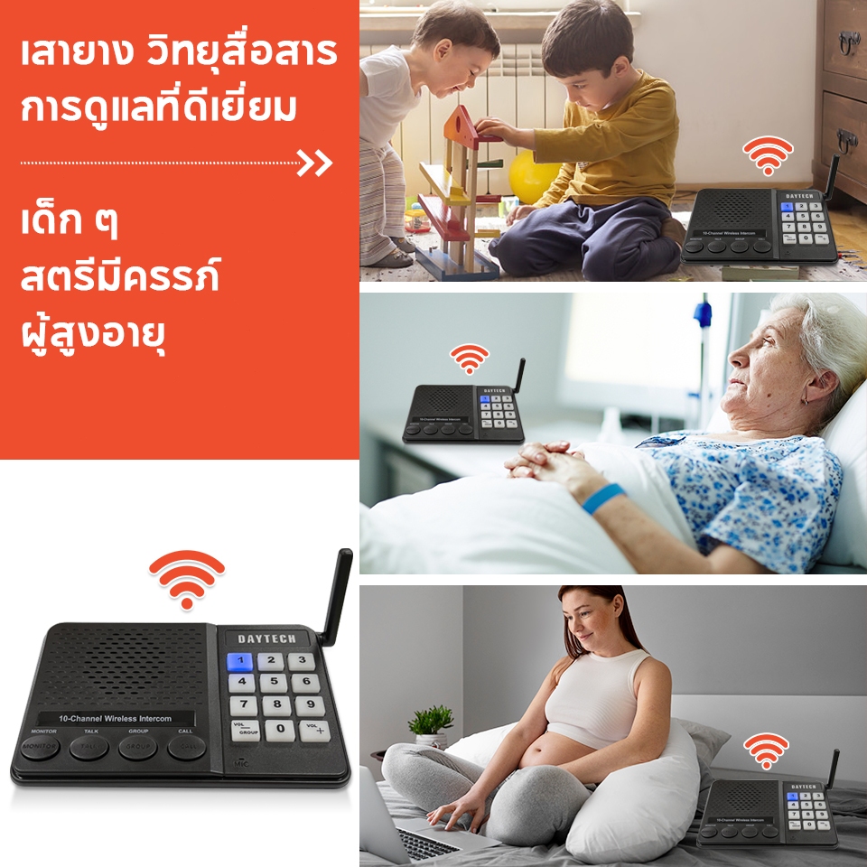 🔥ส่งไวจากไทย🔥Daytech วิทยุสื่อสาร อินเตอร์คอม ไร้สาย อินเตอร์คอม Intercom ระยะทาง 1 กม CI02 ...