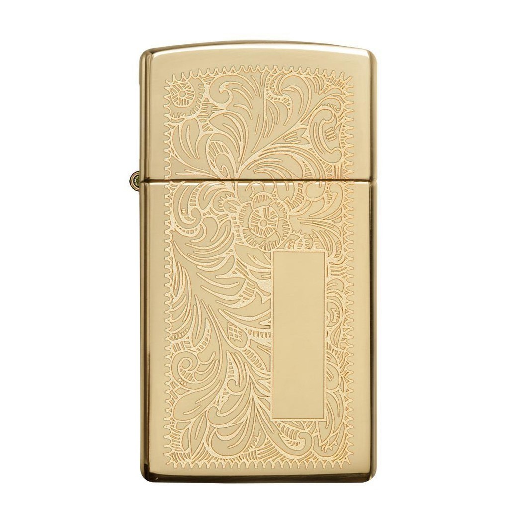 Zippo ไฟแช็กรุ่น 1652B Slim Brass Venetian ของแท้ รับประกันตลอดชีวิต ...