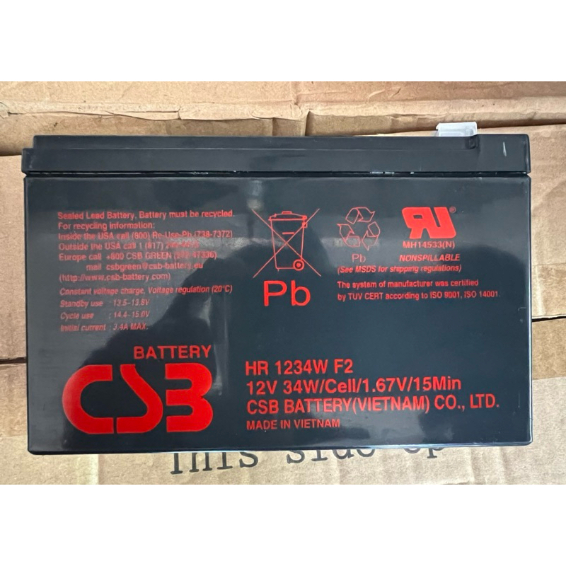 แบตเตอรี่ CSB Battery รุ่น HR 1234W F2 *12v9ah*รับประกัน1ปี ออกใบกำกับ ...