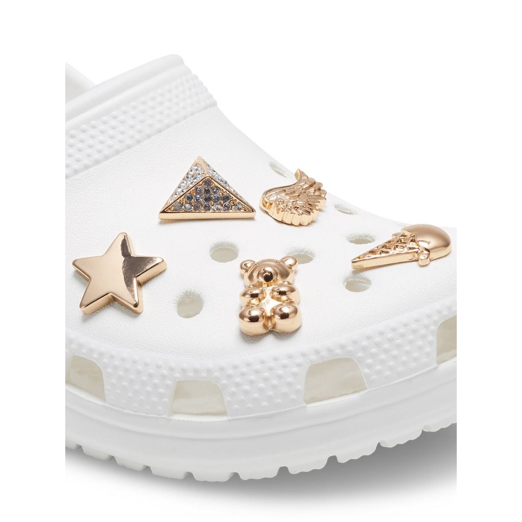 CROCS Jibbitz Gold Family Jewels 5-Pack ตัวติดรองเท้า | Shopee Thailand