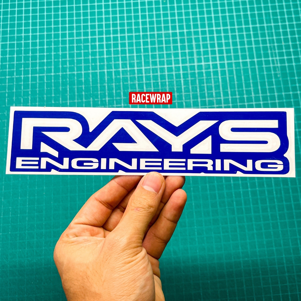 สติกเกอร์ RAYS ENGINEERING BASIC สติกเกอร์แต่งรถยนต์ rays original logo | Shopee Thailand