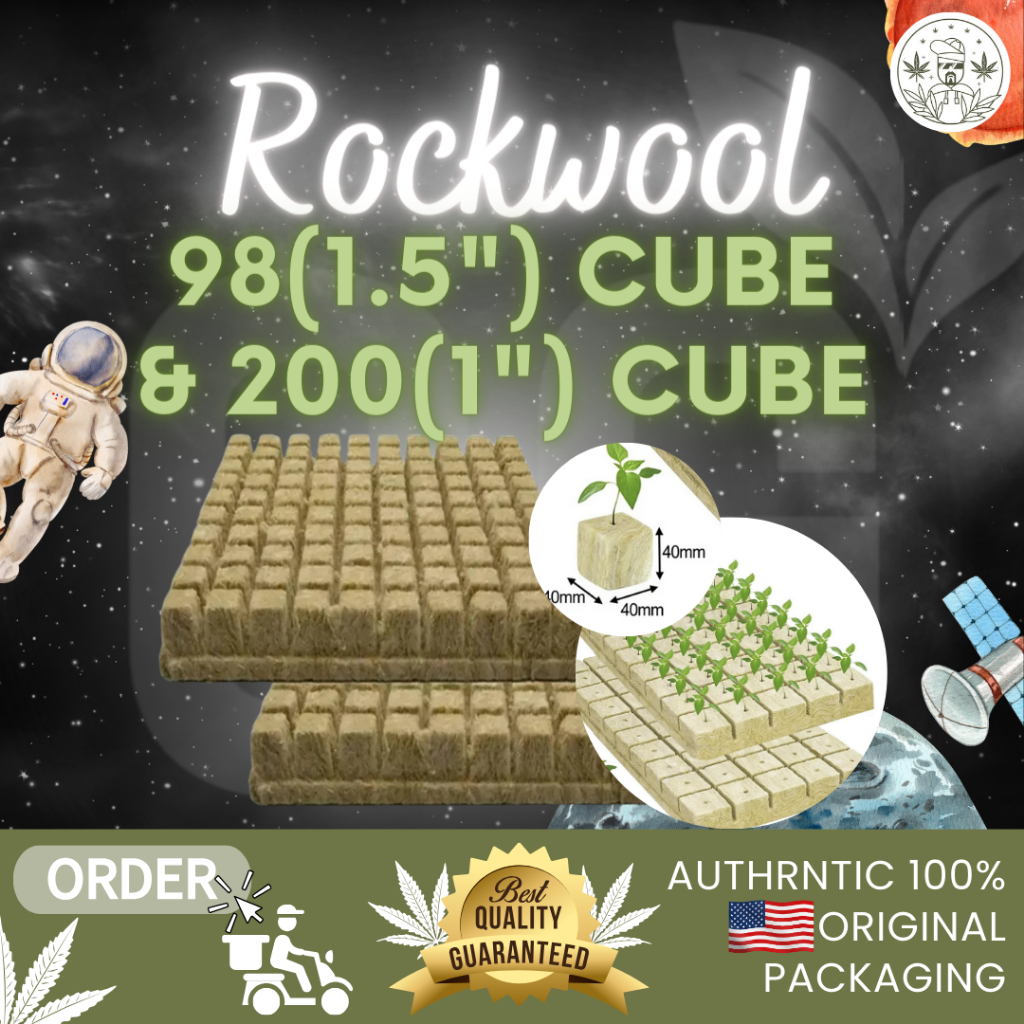 Rockwool 98 Cubes & 200 cubes แบบแผ่น ร็อควูลก้อนสำหรับเพาะปลูกต้นกล้า ...