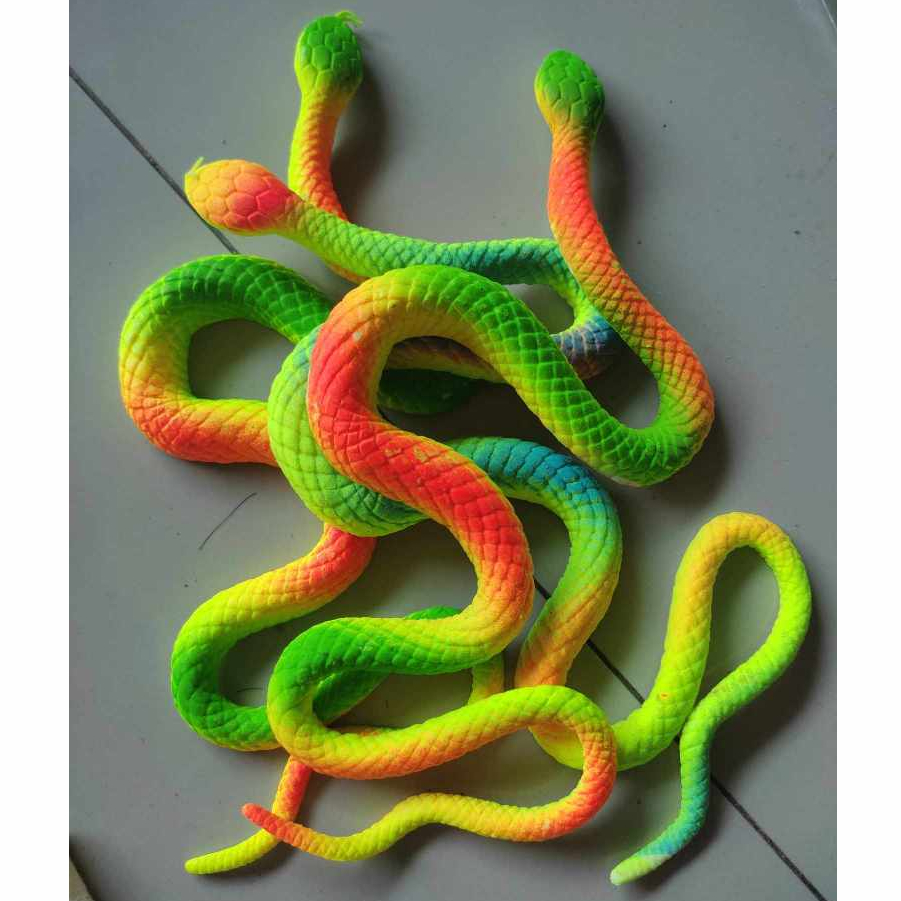 (เลือกสีได้) งูปลอม งูยางไล่นก ความยาว 60/70/80cm. (ตอนยืดออก) งูยาง งูเห่า งูไล่แมว ตัวใหญ่ ...