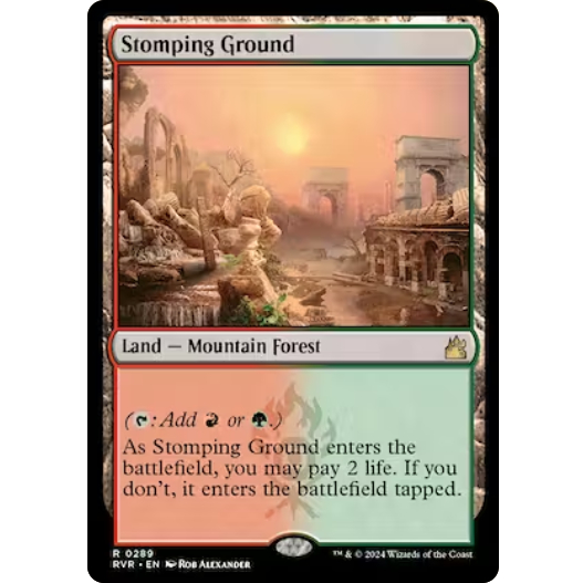 Shock land จากรุ่น Ravnica Remastered เลือกแบบ Overgrown Tomb, Godless ...