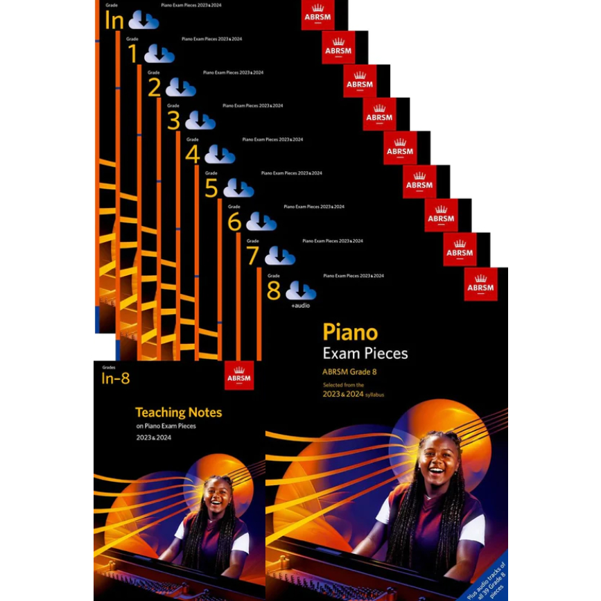 ABRSM Piano Exam Pieces 2023&2024, Initial - Grade 8 (Book with Audio) | Shopee Thailand