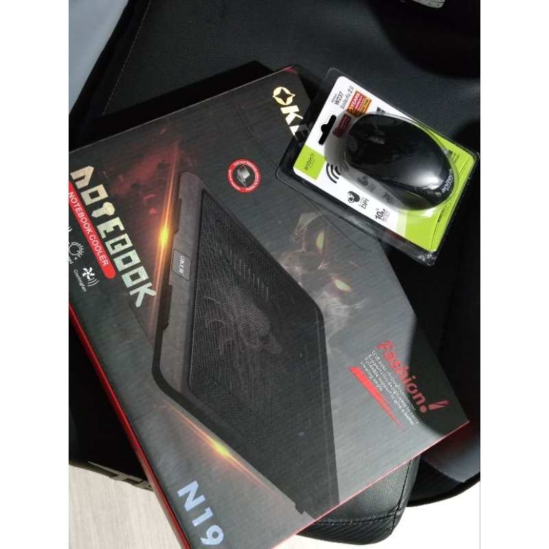 เมาส์ไร้สาย Anitech รุ่น W237 (สีดำ) และ OKer M19 Notebook Cooler Pad ...