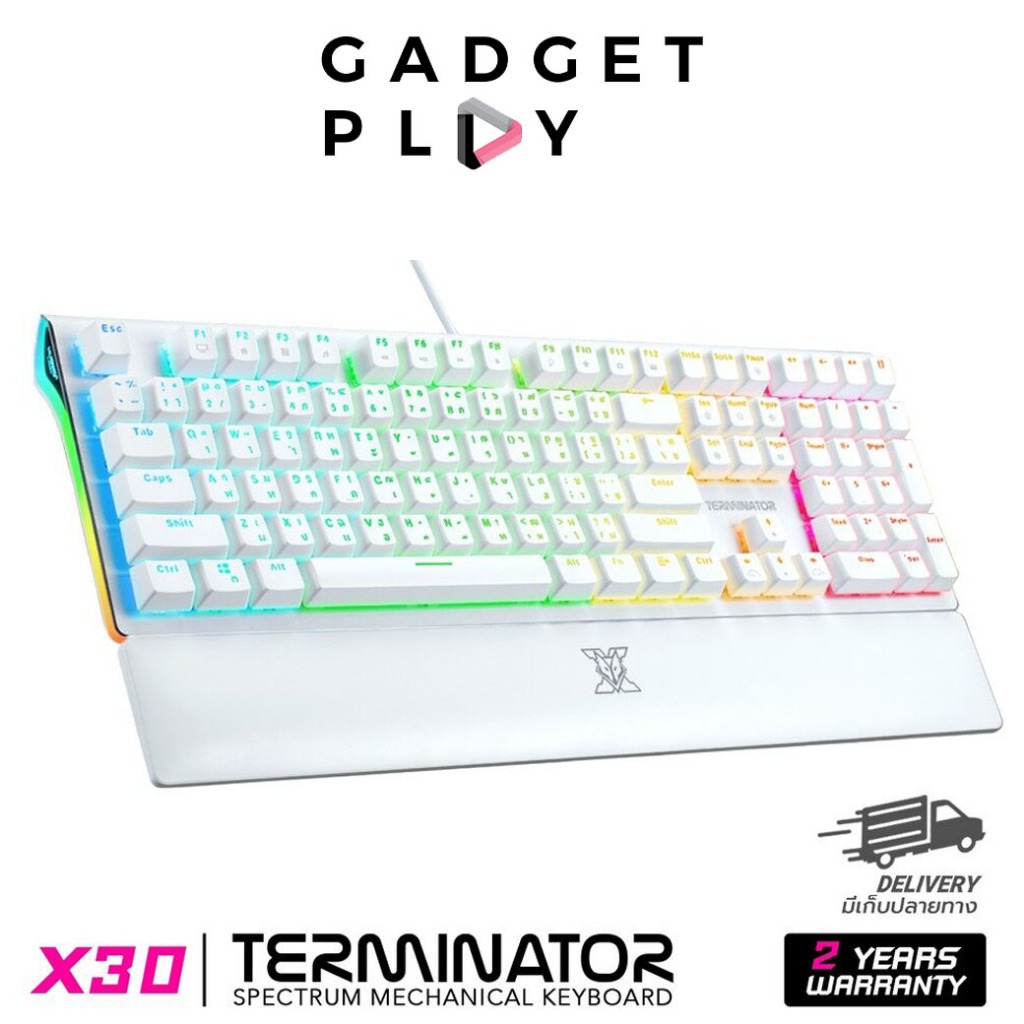 [กรุงเทพฯ ด่วน 1 ชั่วโมง] Nubwo X30 Terminator White Edition RGB ...
