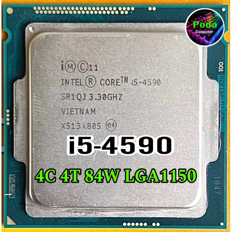 ซีพียู CPU Intel Core i5-4590 3.3GHz Turbo 3.7GHz 4คอ4เทรด 85W LGA 1150 ...