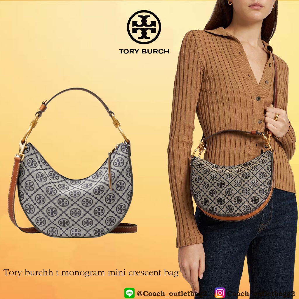 Tory burchh t monogram mini crescent bag | Shopee Thailand
