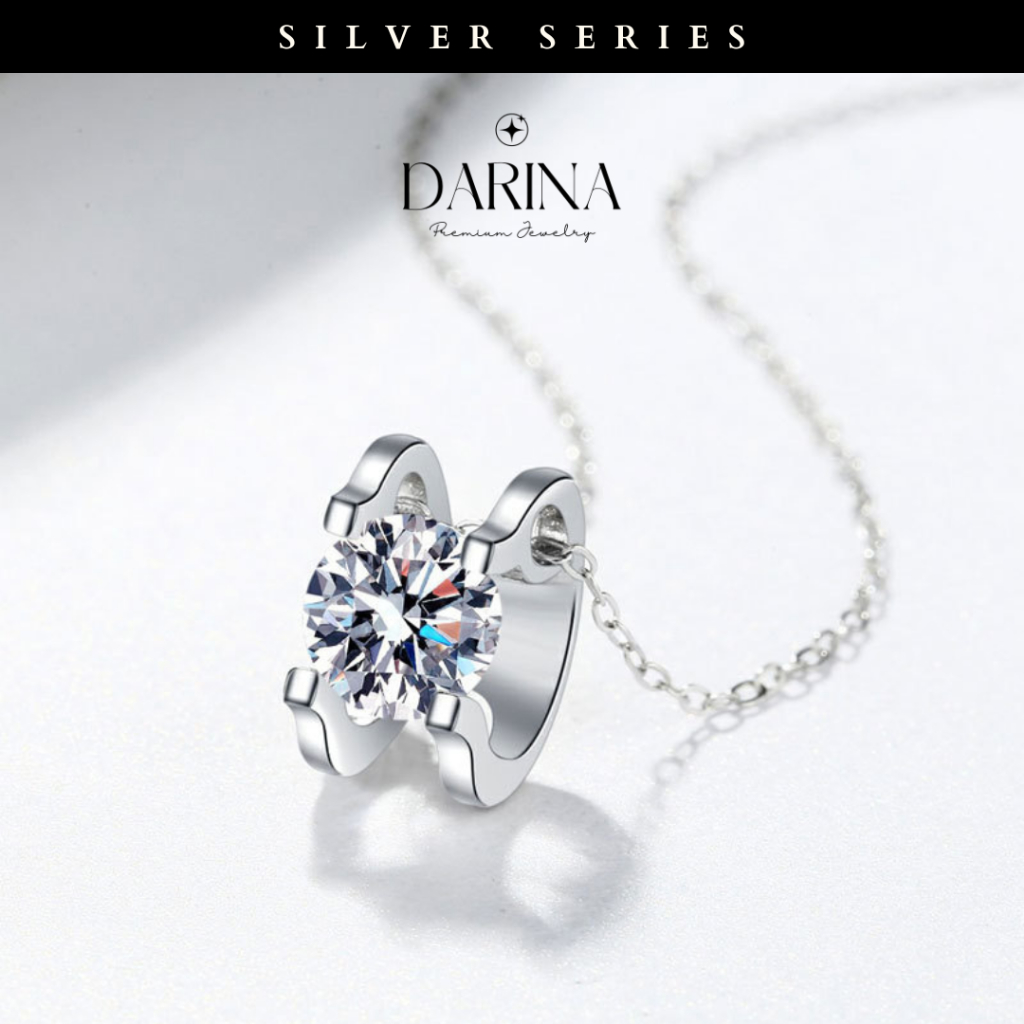 [Luxury Series] Elvie Necklace LXN0006 สร้อยคอเงินแท้ S925 ผิวแพ้ง่ายใส่ได้ Darina Jewelry พร้อม ...