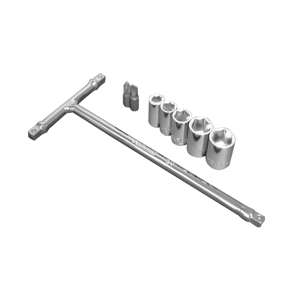 New Item 1/4DR ชุดตัว T และลูกบ๊อกซ์ 8 ชิ้น (1/4Dr T-Type Handle Socket ...