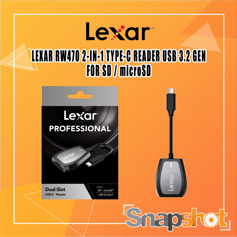 Lexar Professional USB-C Dual-Slot Reader for SD / microSD ประกันศูนย์ ...