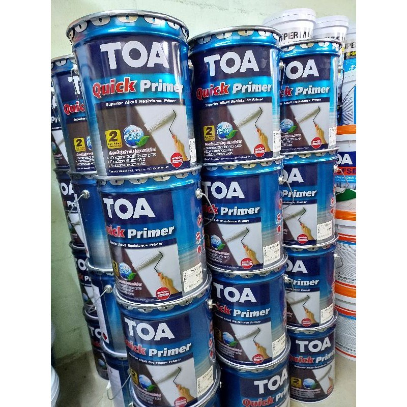 TOA QUICK PRIMER สีรองพื้นปูนเก่า ปูนใหม่ ปูนฉาบเสร็จใหม่ สูตรน้ำมัน ขนาด 18.925 ลิตร | Shopee ...