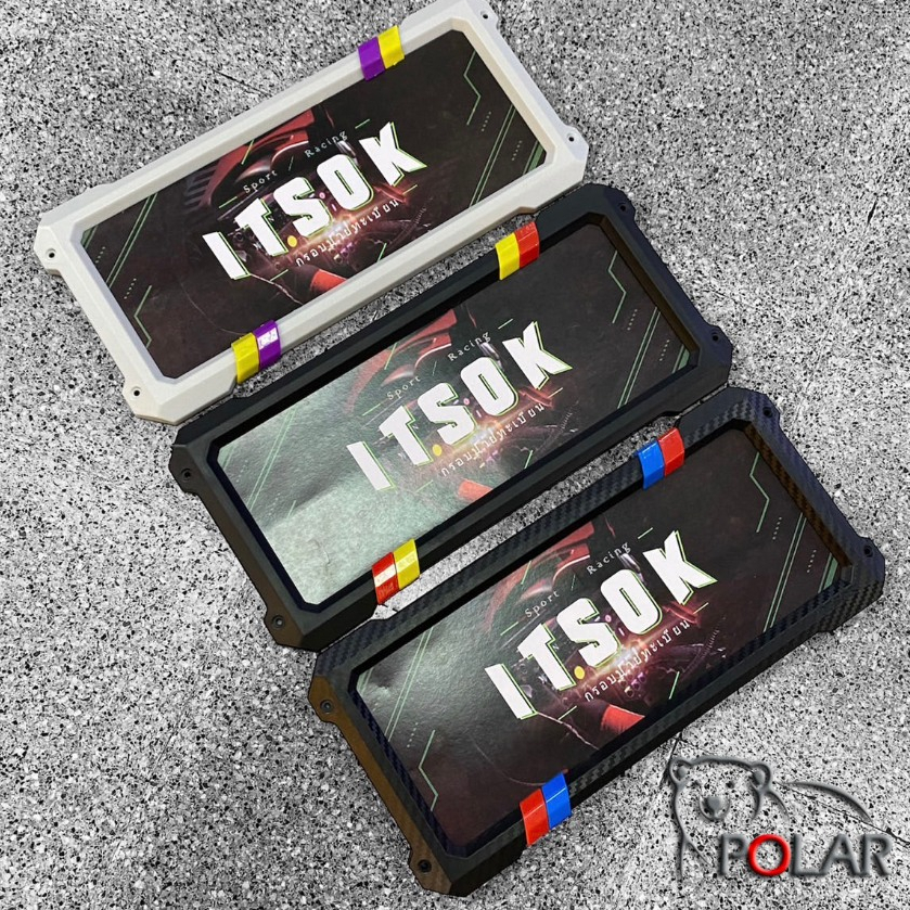 กรอบป้ายทะเบียนรถยนต์ รุ่น itsok รุ่นใหม่ งานพลาสติก เบา แข็งแรง ยึด ...