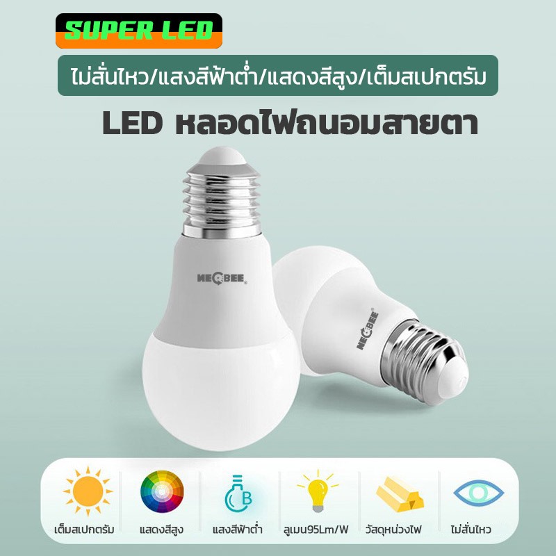 NEOBEE หลอดไฟปิงปองถนอมสายตา LED แสงขาว/แสงวอร์ม ขั้ว E27 ประหยัด ...