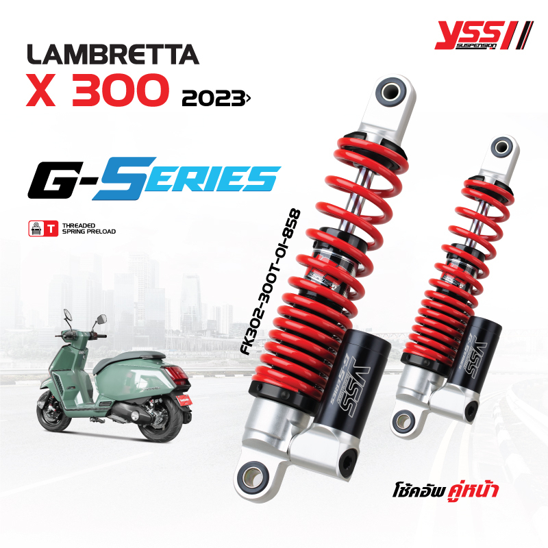 โช๊ค YSS แท้ รุ่น LAMBRETTA X 300 ปี 2023 โช้คอัพ แบบ G-SERIES | Shopee Thailand