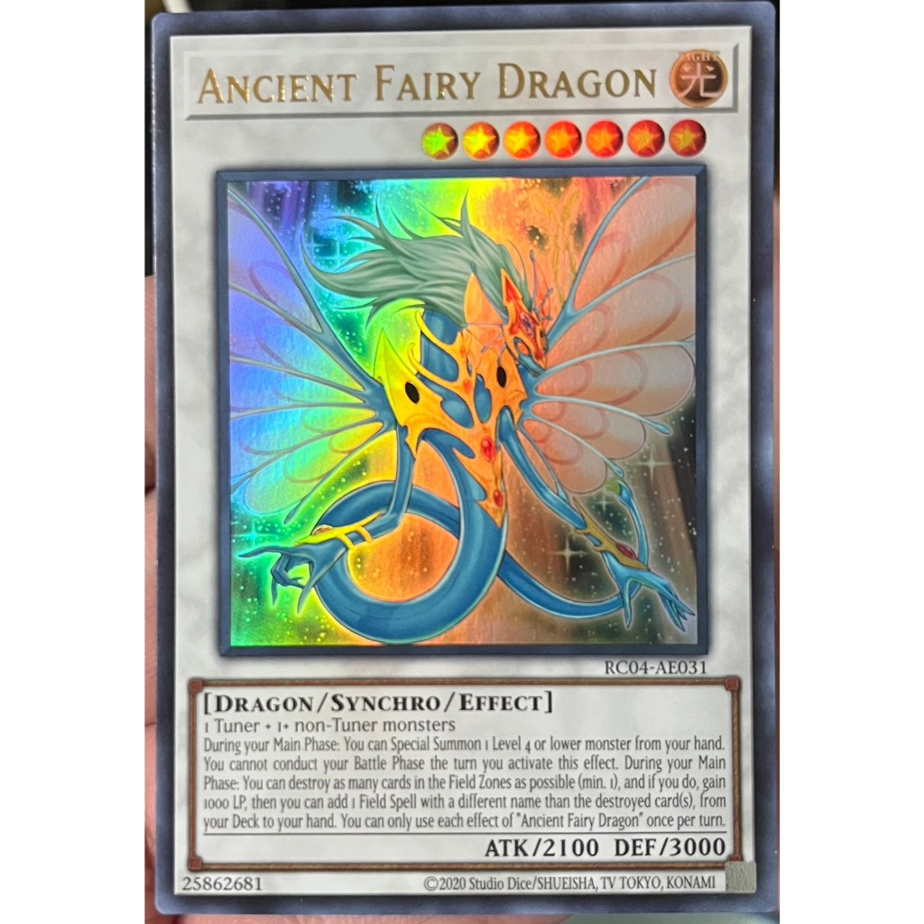 Yugioh Asia-Eng [RC04-AE031] Ancient Fairy Dragon (Ultra Rare) การ์ดเกมยูกิแท้ถูกลิขสิทธิ์ ...