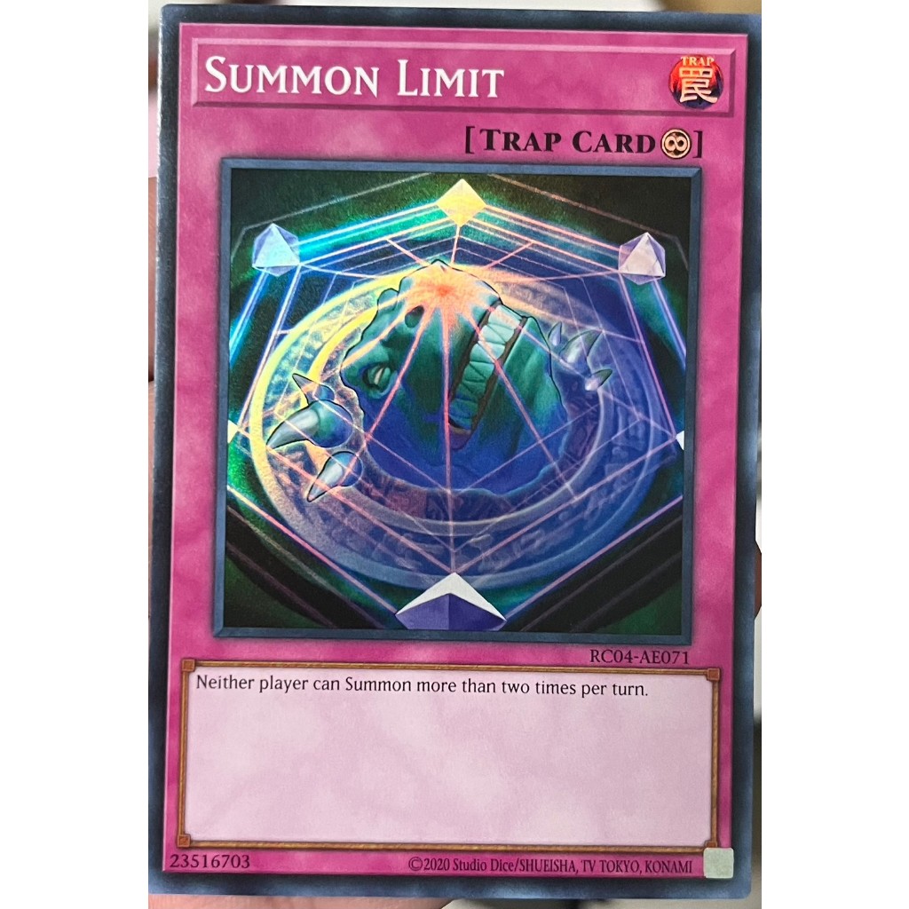Yugioh Asia-Eng [RC04-AE071] Summon Limit (Super Rare) การ์ดเกมยูกิแท้ ...